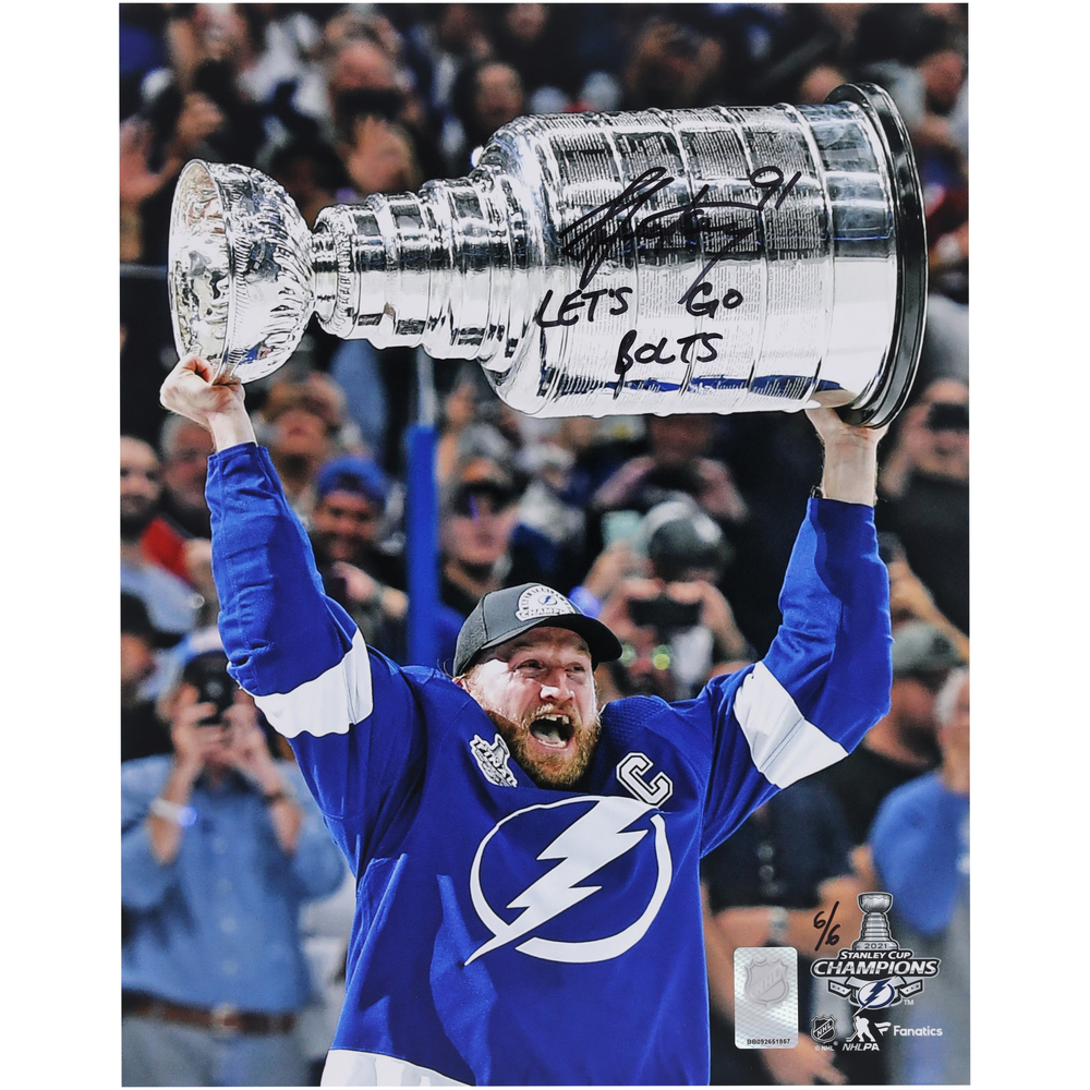 Steven Stamkos Tampa Bay Lightning Autographed 11" x 14" 2021 Raising ...