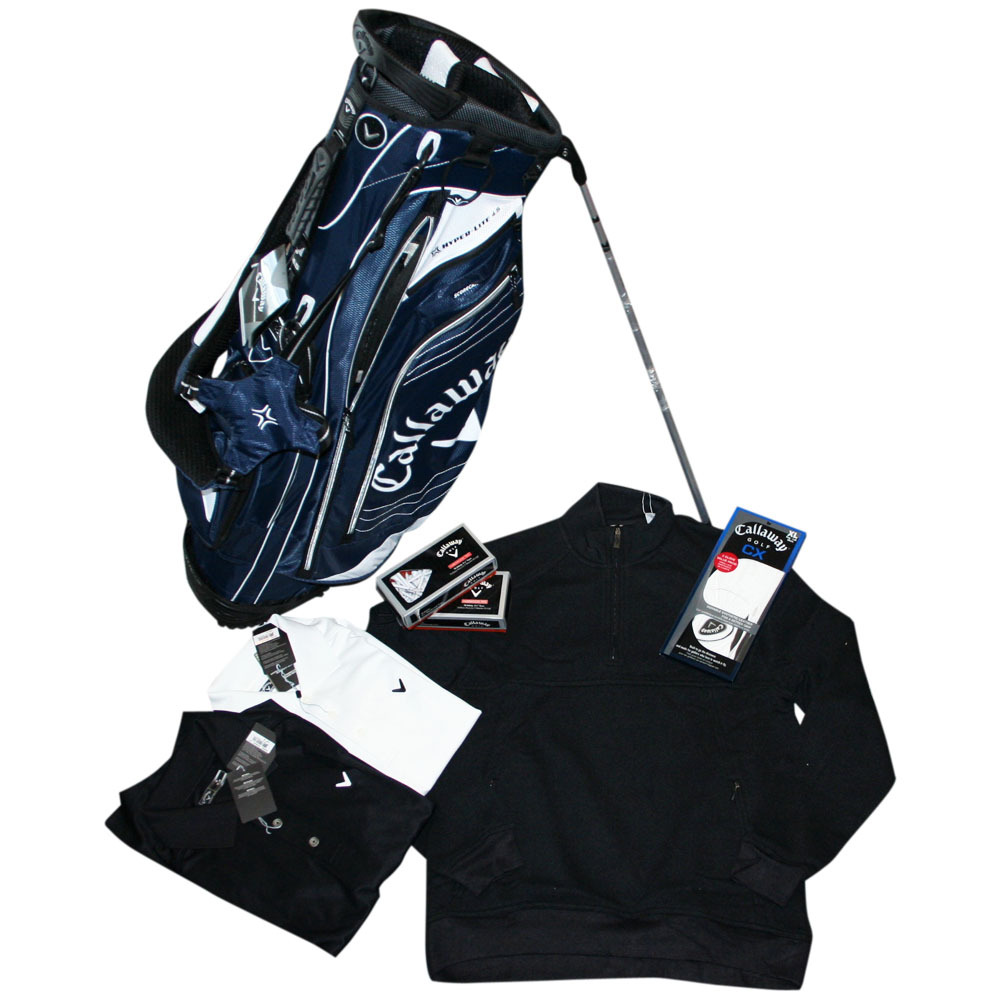 Callaway Gift Pack - Golf Bag, 2 Golf Shirts, C-Tech Sweater, Gloves ...