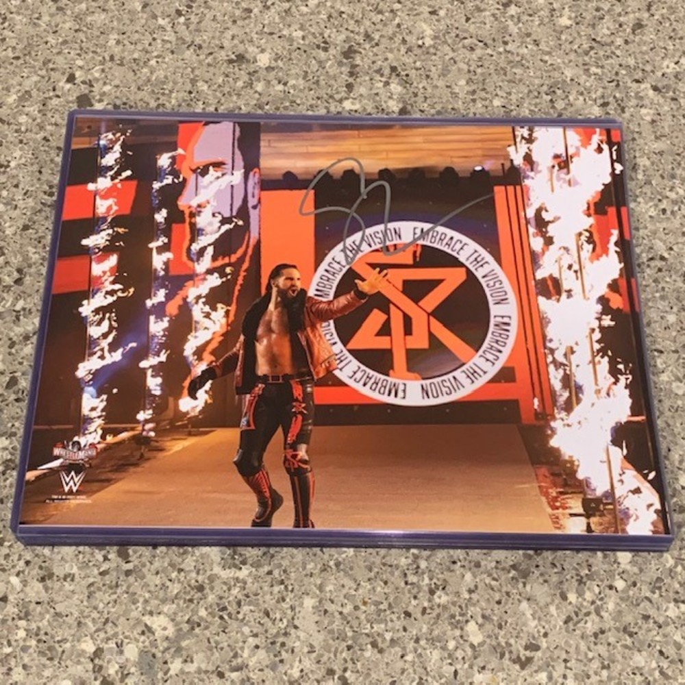 Seth Rollins SIGNED WrestleMania 37 11x14 Photo | WWE Auction