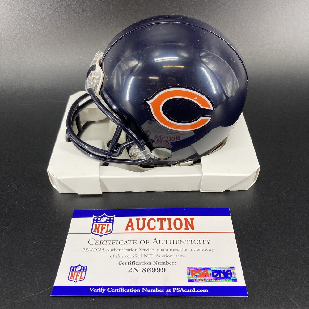 NFL - Bears Velus Jones signed Mini Helmet | The official auction site ...