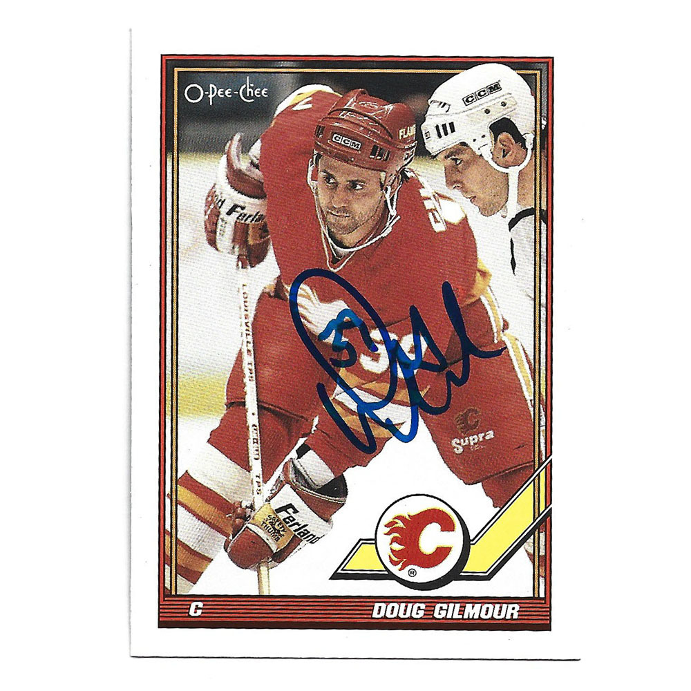 Doug Gilmour Autographed 1991 O-Pee-Chee Hockey Card - NHL Auctions