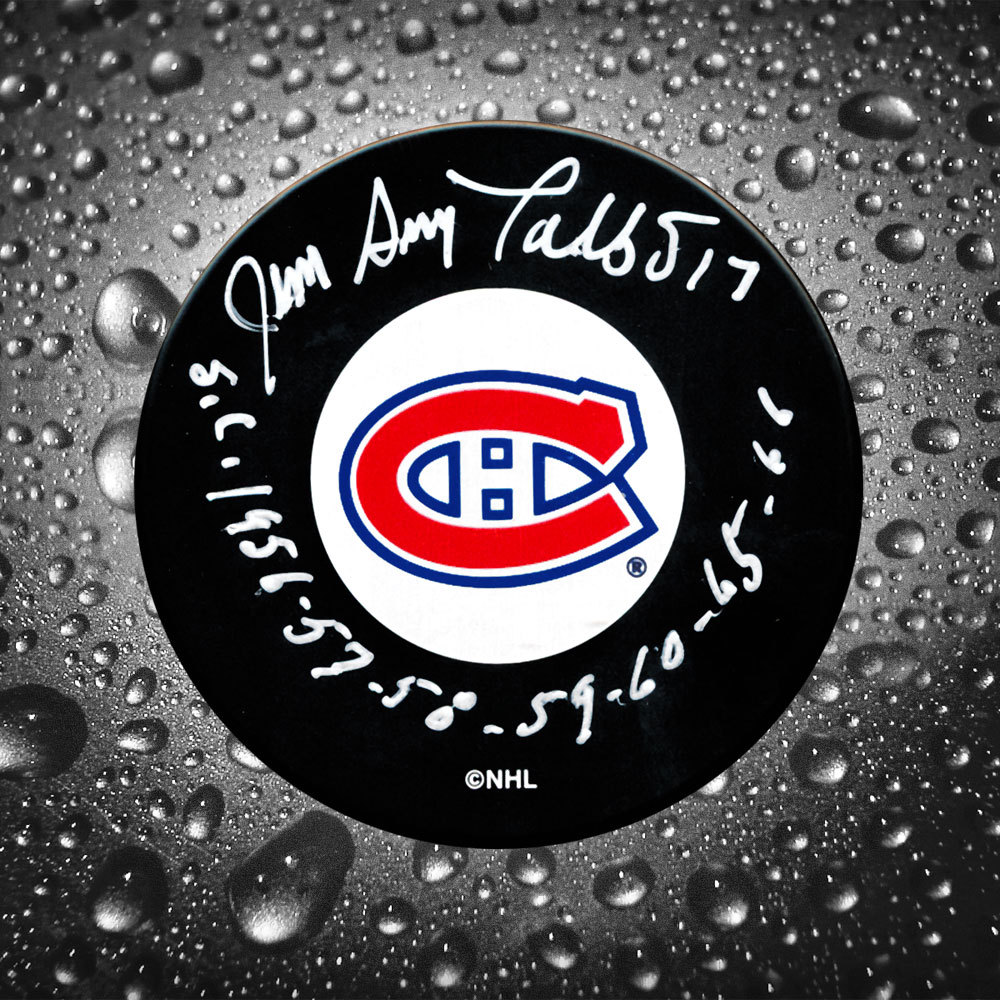 Jean Guy Talbot Montreal Canadiens SC Years Autographed Puck - NHL Auctions