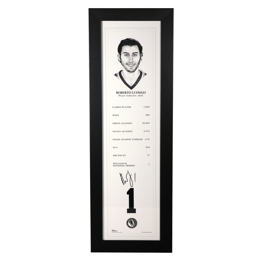 Roberto Luongo Autographed Legends Line Honoured Member Stats Frame ...