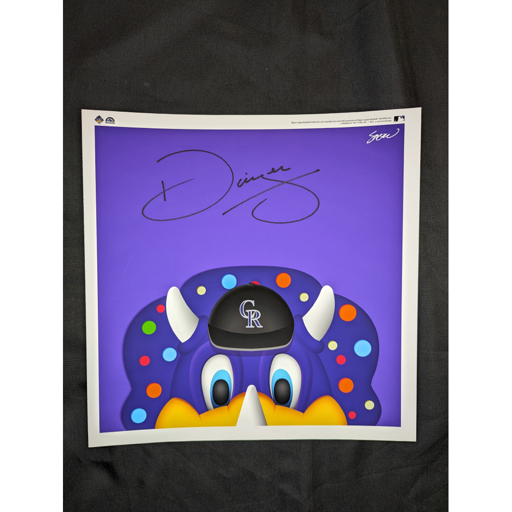 Minimalist Dinger Autographed Poster Print by Artist S. Preston | MLB ...