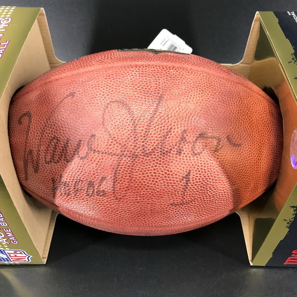 NFL Auction | Legends - Vikings Warren Moon Signed Authentic Football