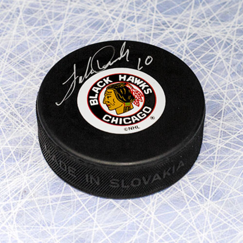 Forbes Kennedy Chicago Blackhawks Autographed Hockey Puck - NHL Auctions