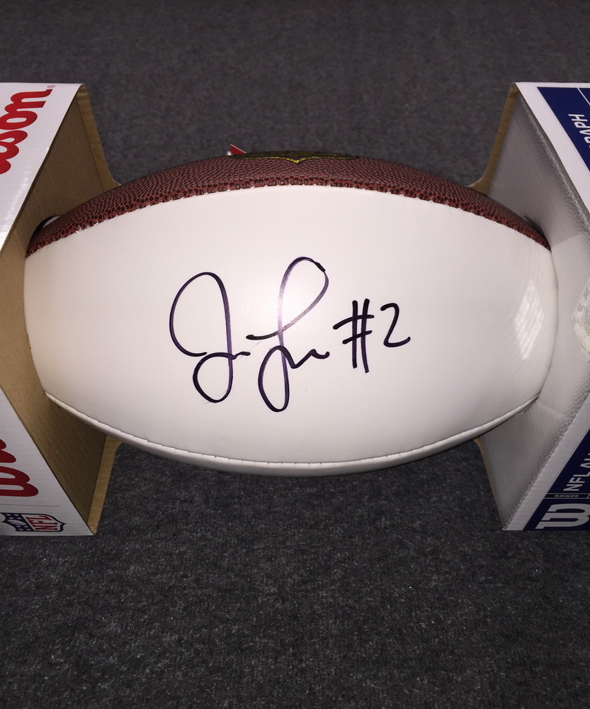 NFL - Ravens Jordan Lasley signed panel ball | The official auction ...