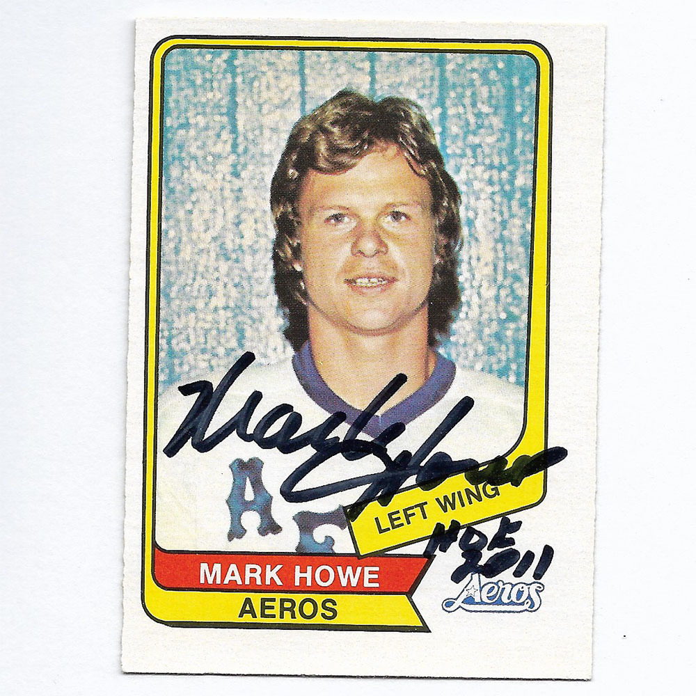 Mark Howe Autographed Houston Aeros 1976 O-Pee-Chee Hockey Card - NHL ...