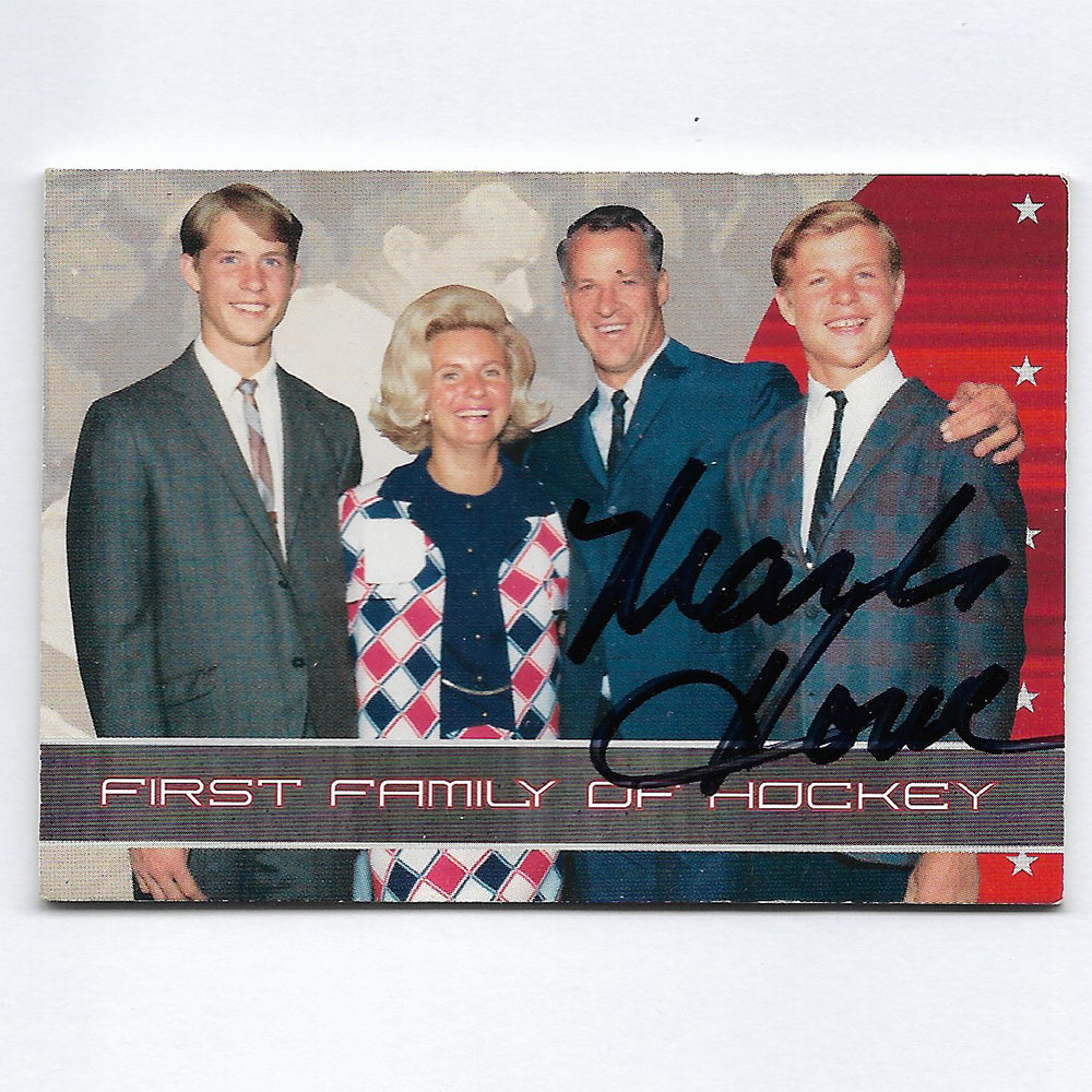 Mark Howe Autographed First Family of Hockey Card - NHL Auctions