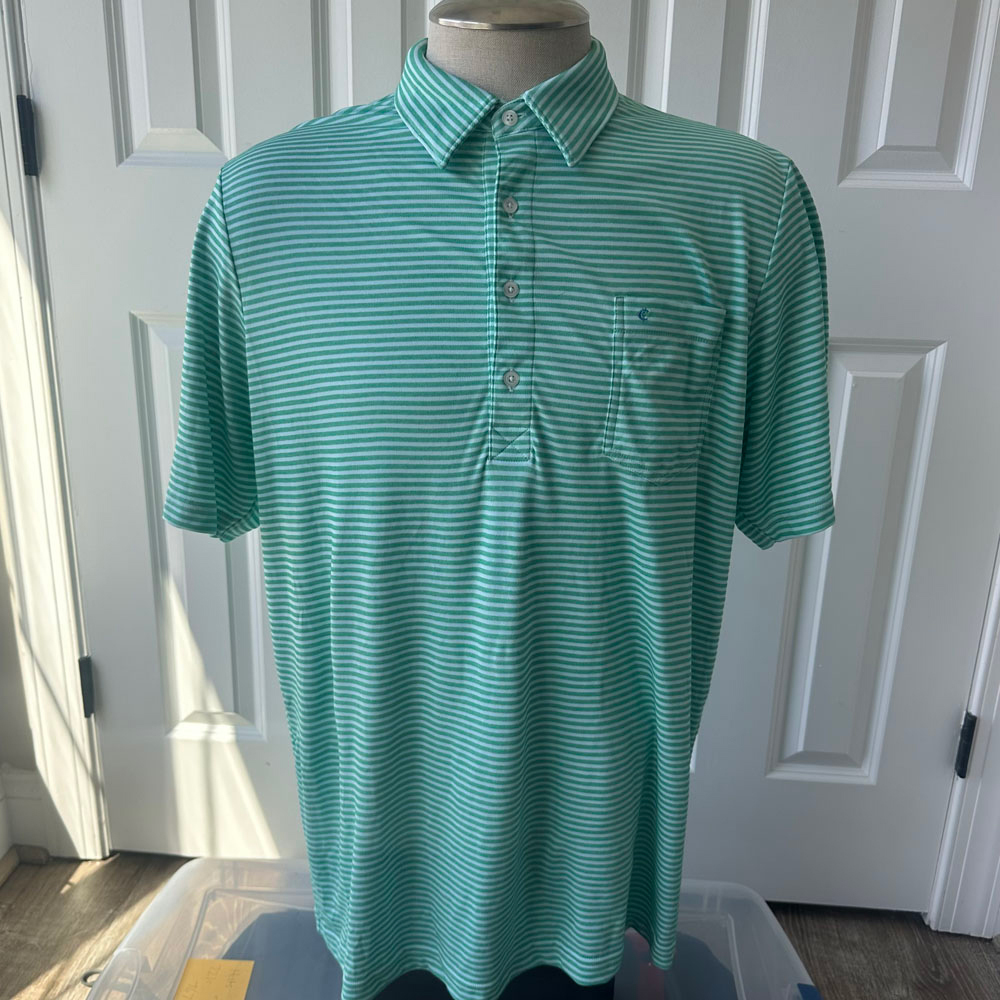 SPORTS OFFICIALS CARE: Criquet Men's Green Striped Polo, Size 2XL | MLB ...