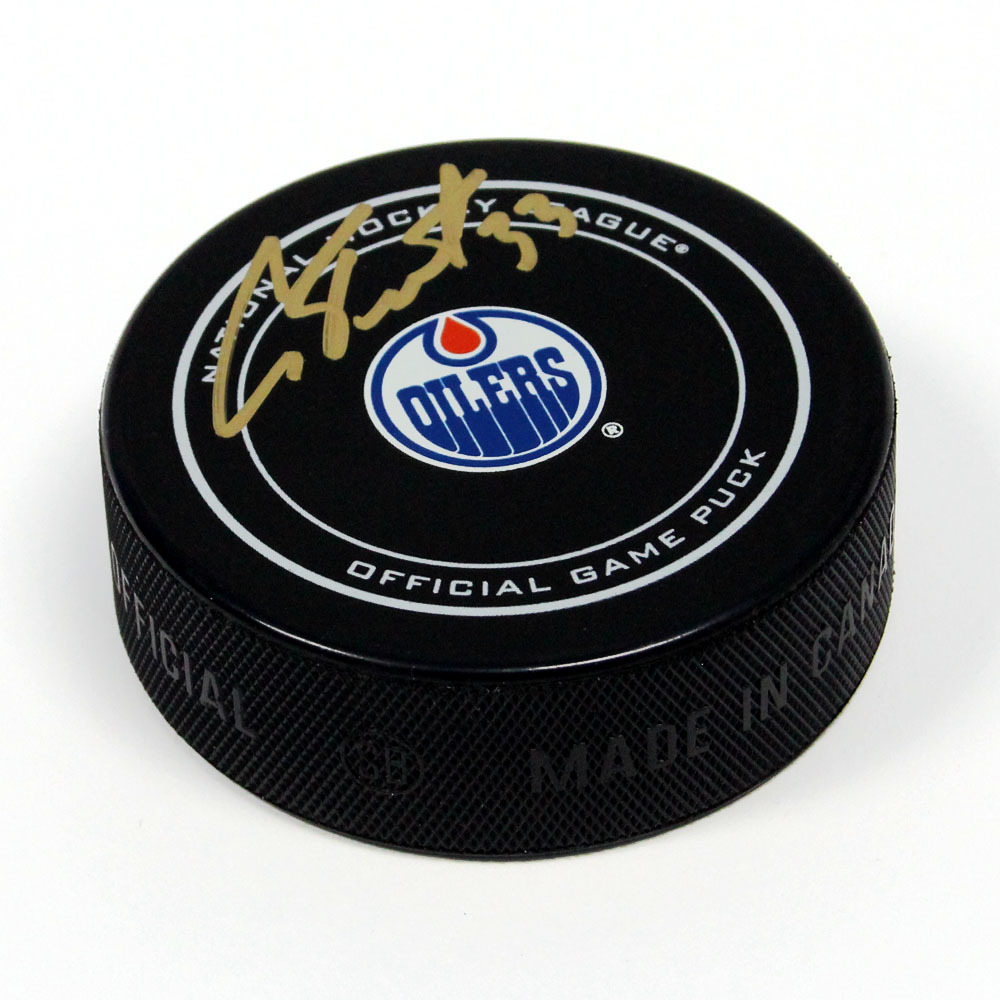 Cam Talbot Edmonton Oilers Autographed Offical Game Puck - NHL Auctions