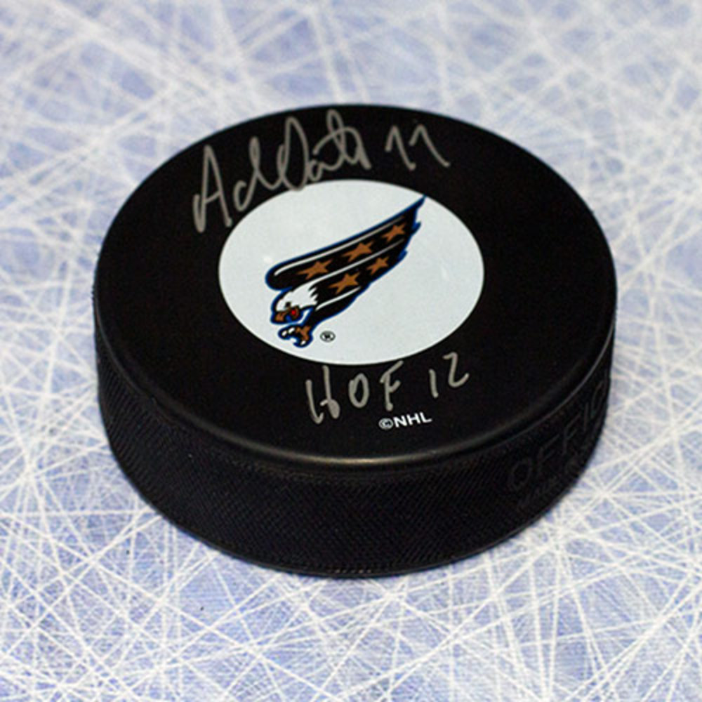 Adam Oates Washington Capitals Autographed Hockey Puck with HOF ...