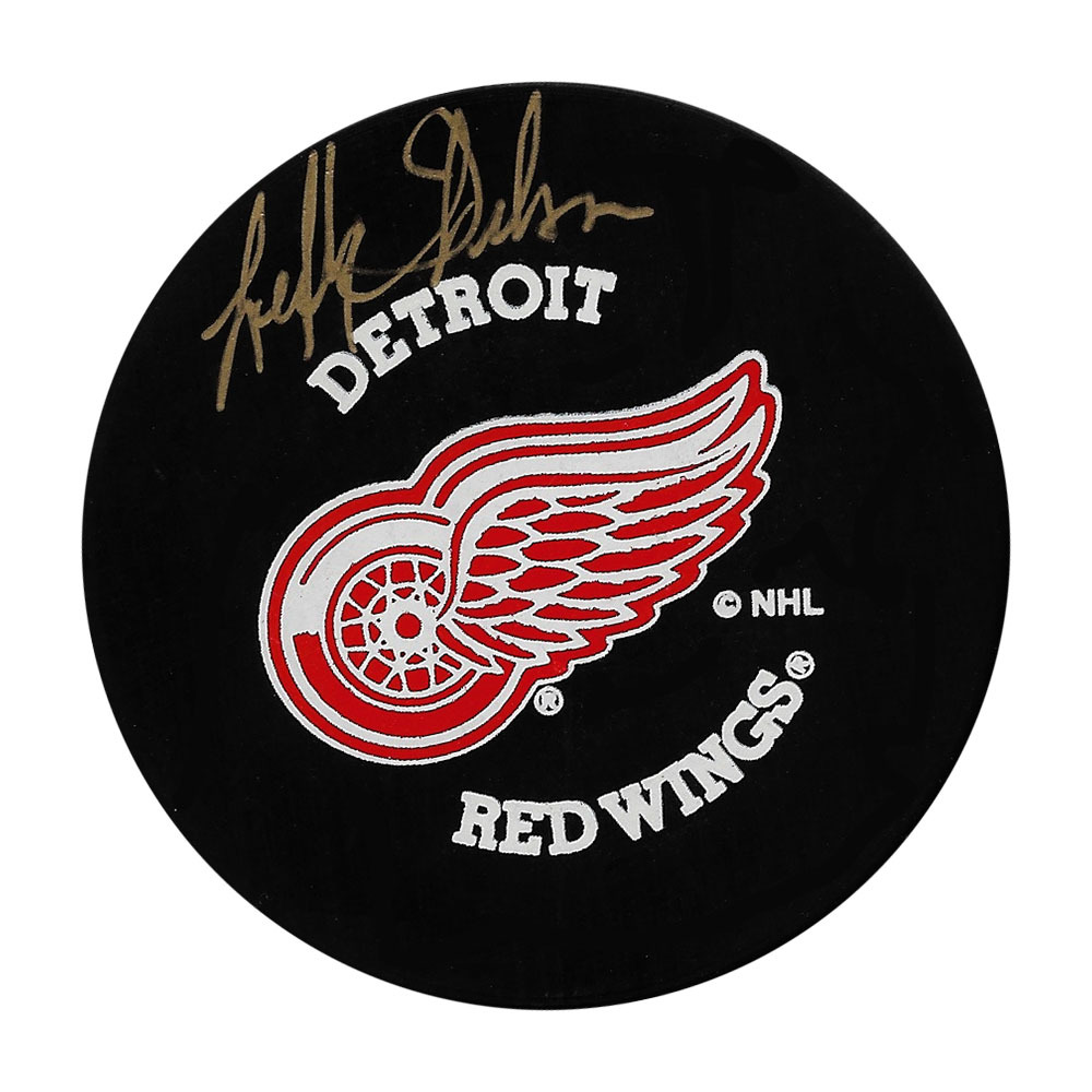 Lefty Wilson Autographed Detroit Red Wings Puck - NHL Auctions