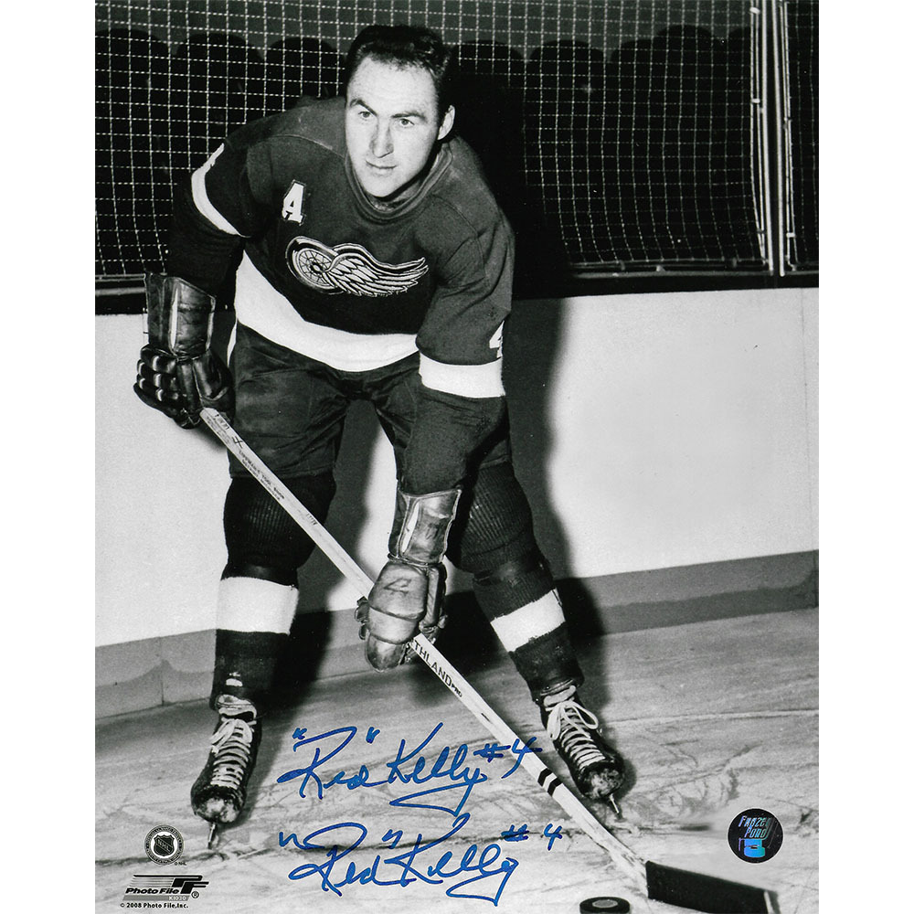 Red Kelly Autographed Detroit Red Wings 8X10 Photo - Signed Twice - NHL ...