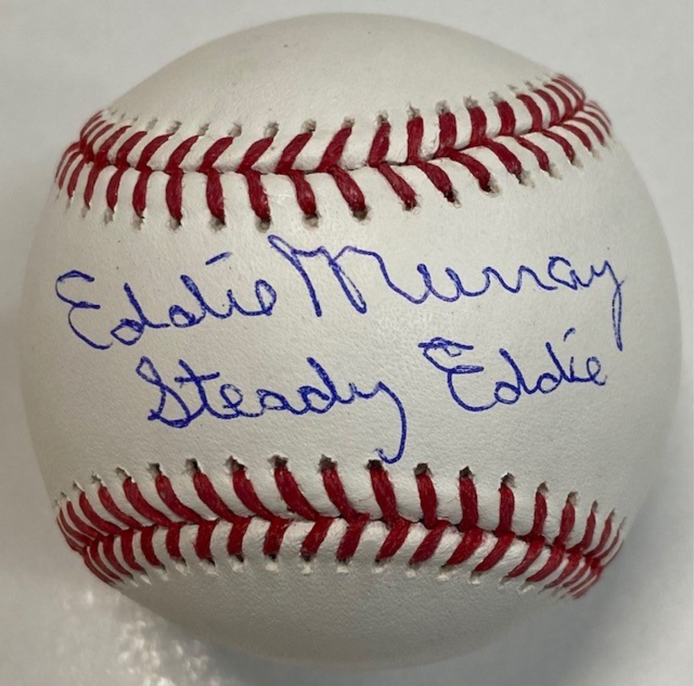 Eddie Murray Autographed "Steady Eddie" Baseball | MLB Auctions