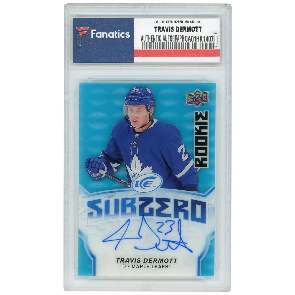 Travis Dermott Toronto Maple Leafs Autographed 2018-19 Upper Deck Ice ...