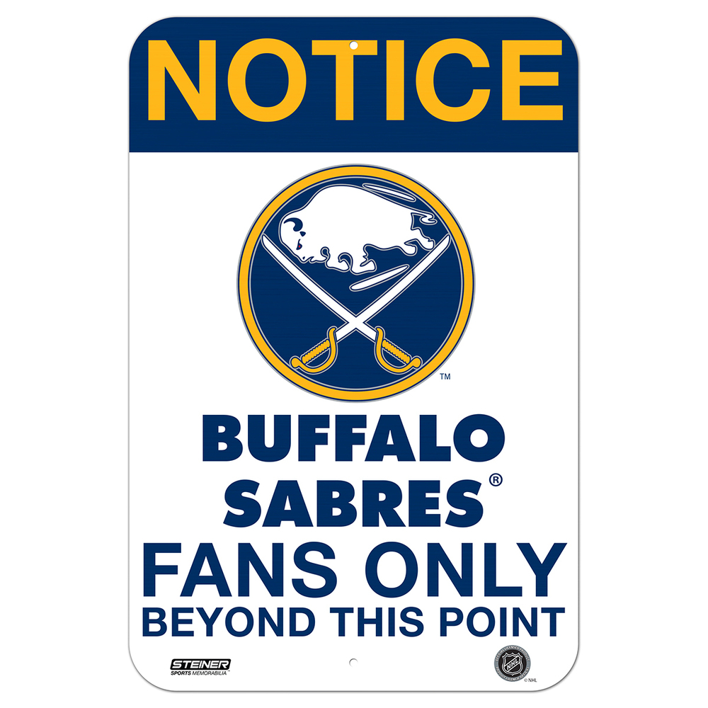 Buffalo Sabres Fans Only 8x12 Aluminum Sign - NHL Auctions