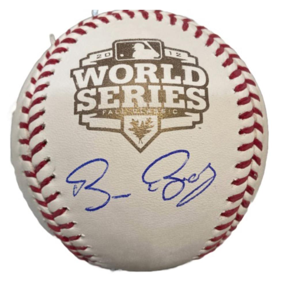 Bruce Bochy Autographed 2012 World Series Logo Baseball | MLB Auctions