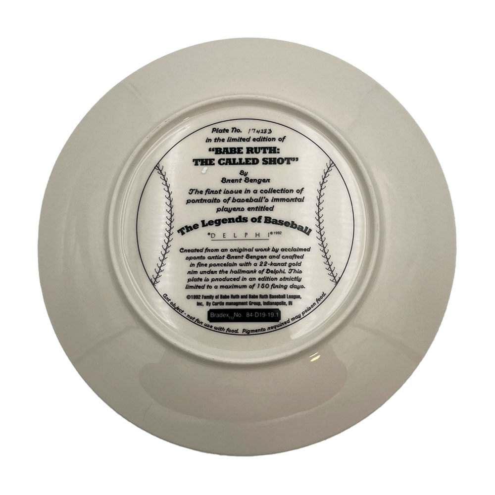Babe Ruth Legends of Baseball 22-Karat Gold Rim Collector Plate - NHL ...