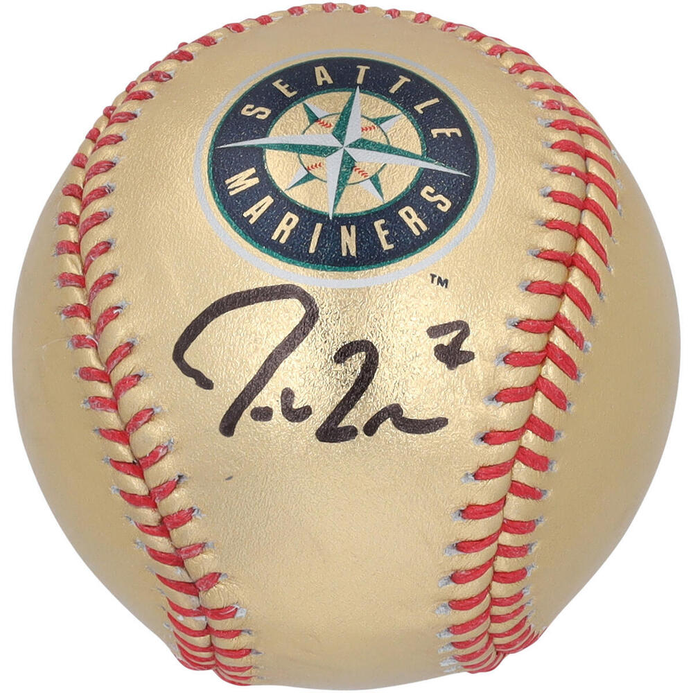 Jordan Eberle Seattle Kraken Autographed Seattle Mariners Gold Baseball ...