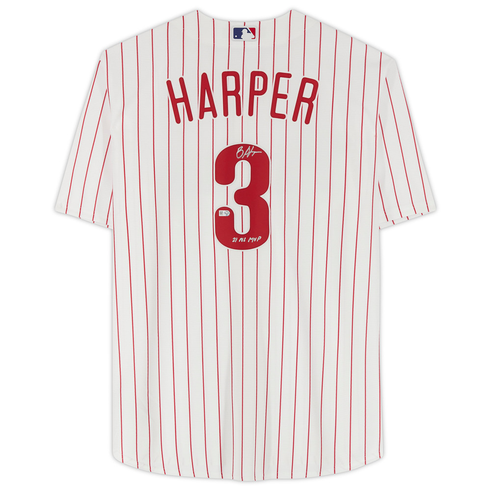 Bryce Harper Philadelphia Phillies Autographed & Inscribed Nike #3 ...