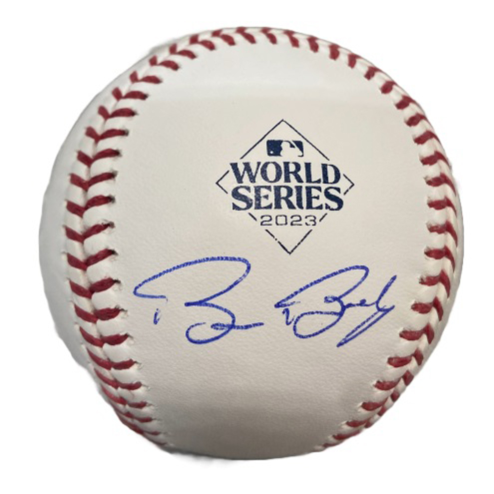 Bruce Bochy Autographed 2023 World Series Logo Baseball | MLB Auctions