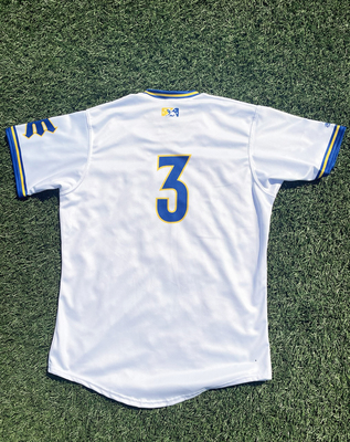 Game worn Everett AquaSox Throwback Mariners Jersey #1 Dariel Gomez ...