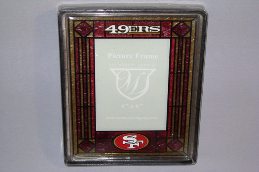 49ERS - ART-GLASS PICTURE FRAME W/ 49ERS LOGO (4"" X 6"") | The ...