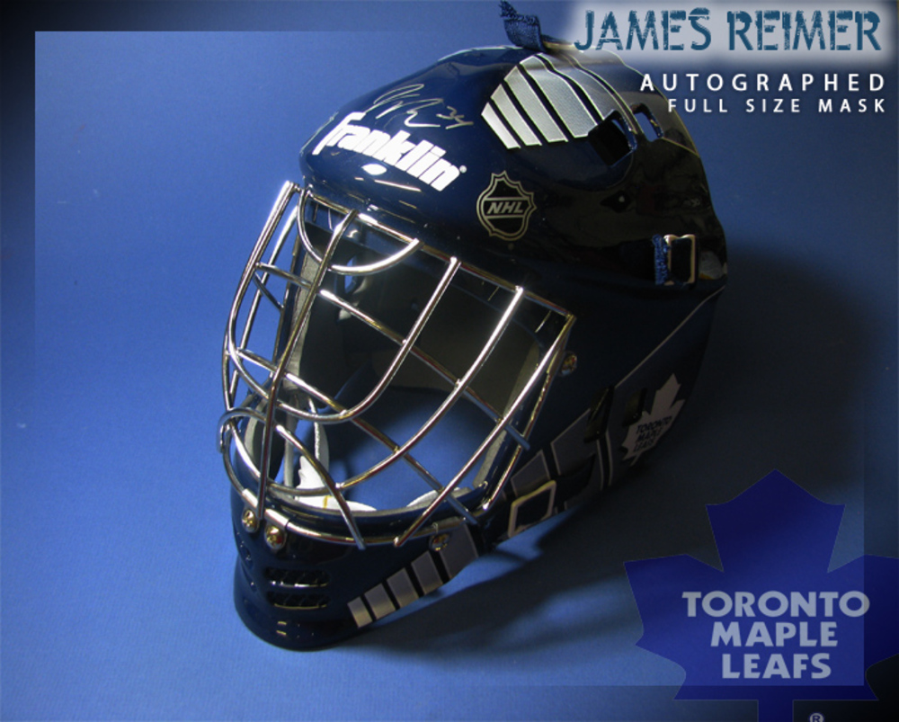 JAMES REIMER Signed Toronto Maple Leafs Full Size Goalie Mask - NHL ...
