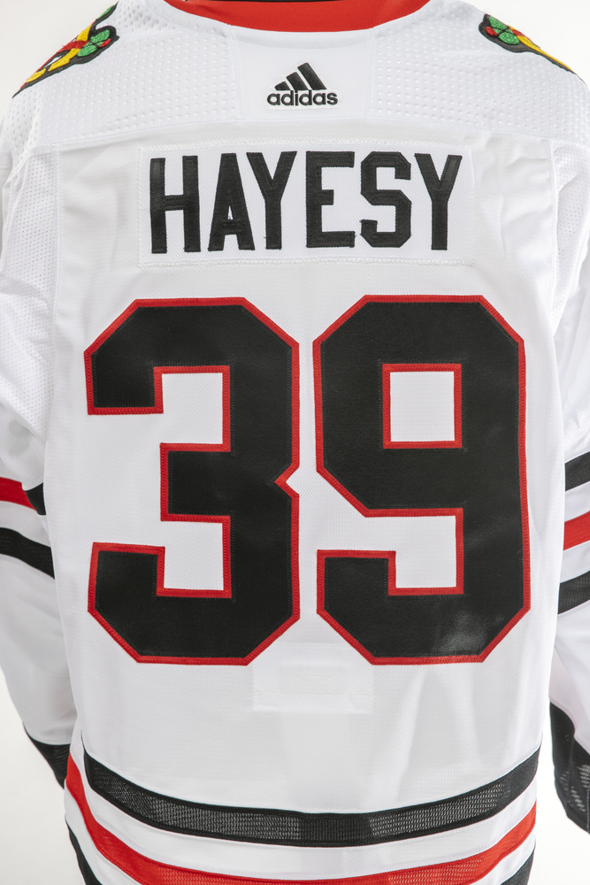 Jake McCabe Autographed 2021-22 "Hayesy" Warm-Up Jersey - Chicago ...
