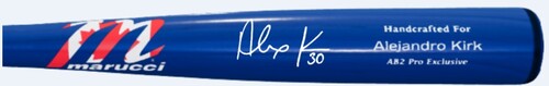PRESALE: Alejandro Kirk Autographed Game Model Bat | MLB Auctions