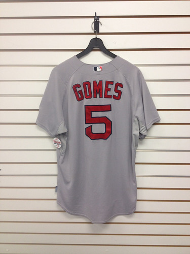Red Sox Authentics: Jonny Gomes Game-Used 2014 Road Jersey with 75th ...