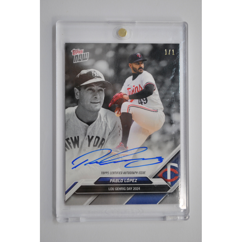 Pablo Lopez Signed 1/1 Lou Gehrig Day Topps Now | MLB Charities