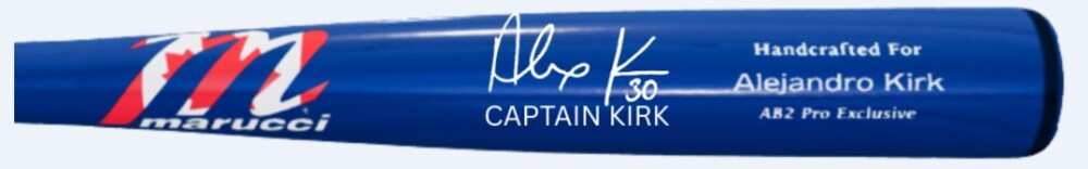 PRESALE: Alejandro Kirk Autographed "Captain Kirk" Game Model Bat | MLB ...