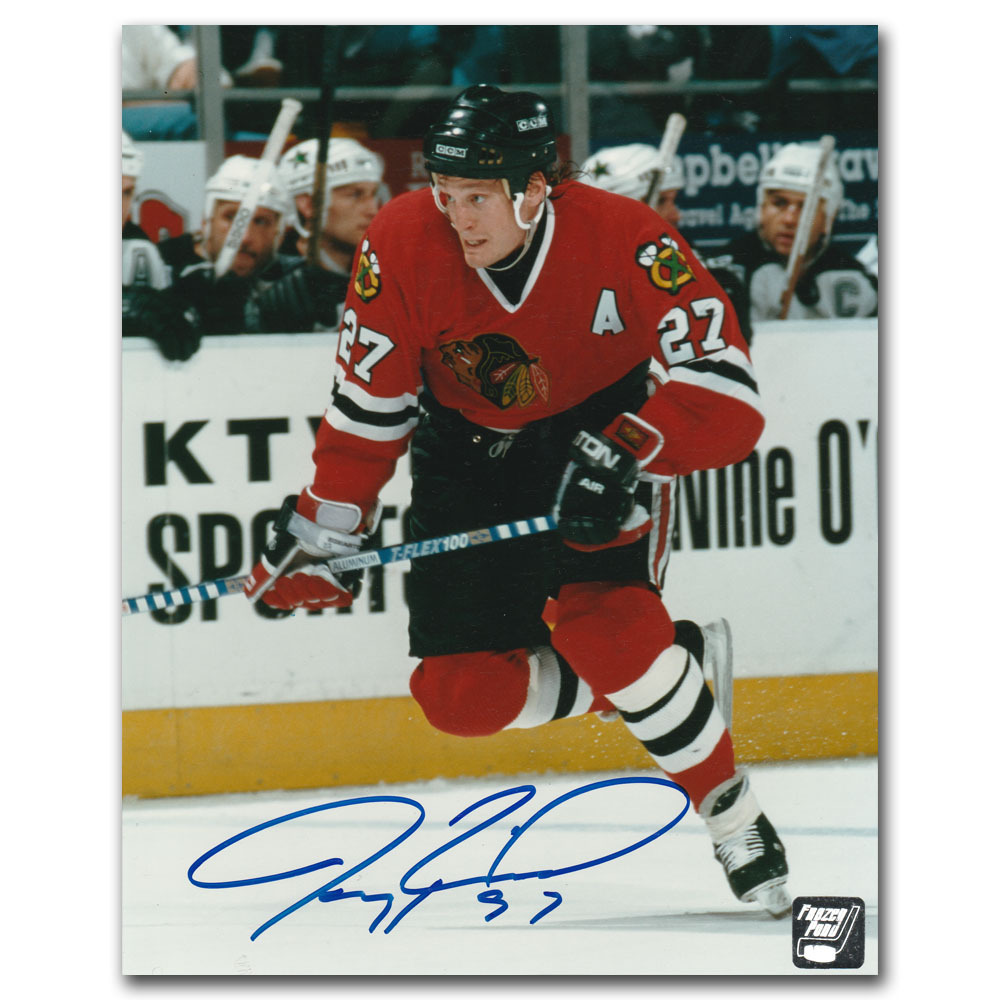 Jeremy Roenick Autographed Chicago Blackhawks 8X10 Photo - NHL Auctions