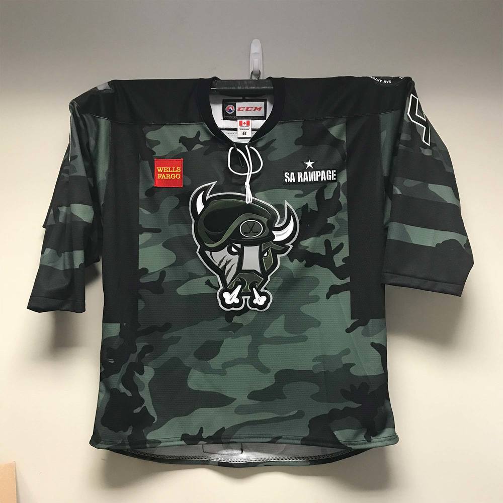 AHL Authentic - San Antonio Rampage Military Appreciation Jersey Worn ...
