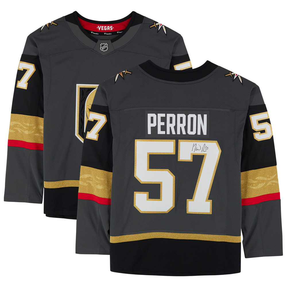 David Perron Vegas Golden Knights Autographed Black Fanatics Breakaway ...