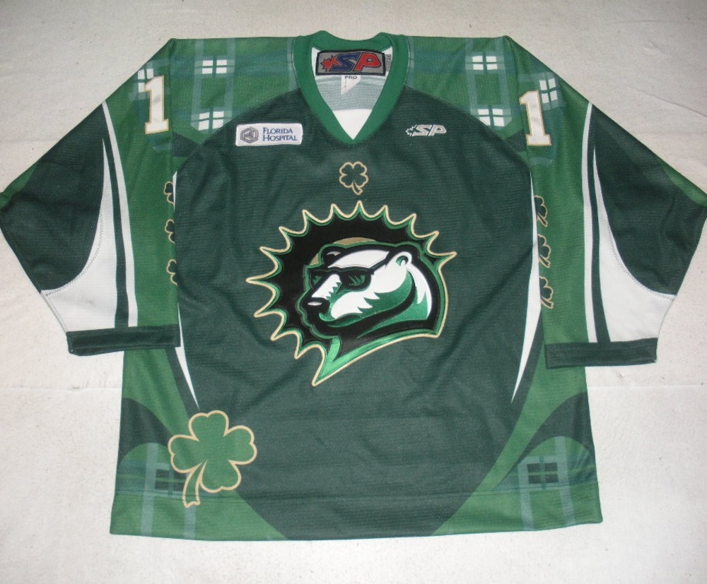Marshall Everson - Orlando Solar Bears - St. Patrick's Day Game-Worn ...