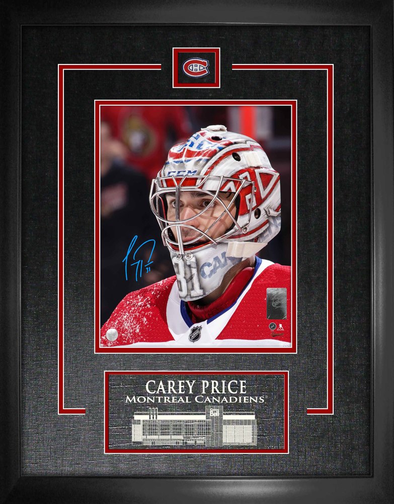 Carey Price Signed 8x10 Etched Mat Canadiens Close-Up - NHL Auctions