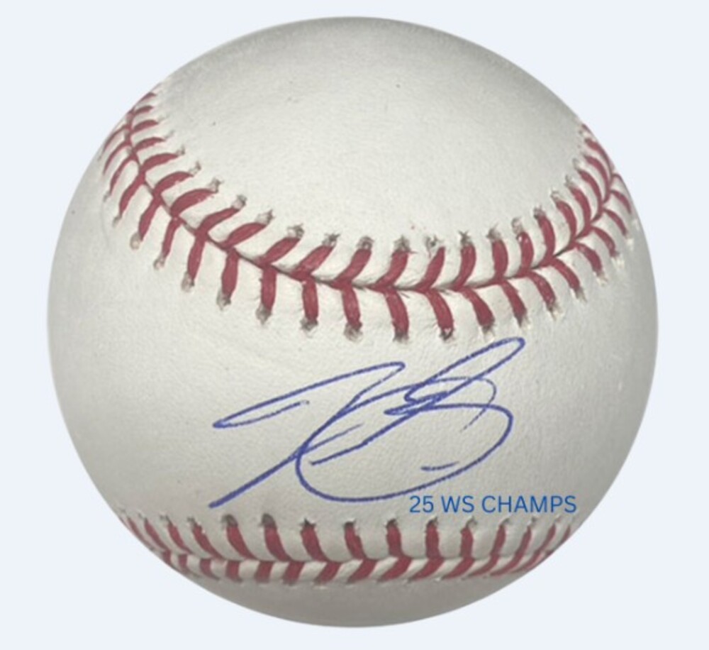 PRESALE: Tyler Glasnow Autographed "25 WS Champs" Baseball | MLB Auctions