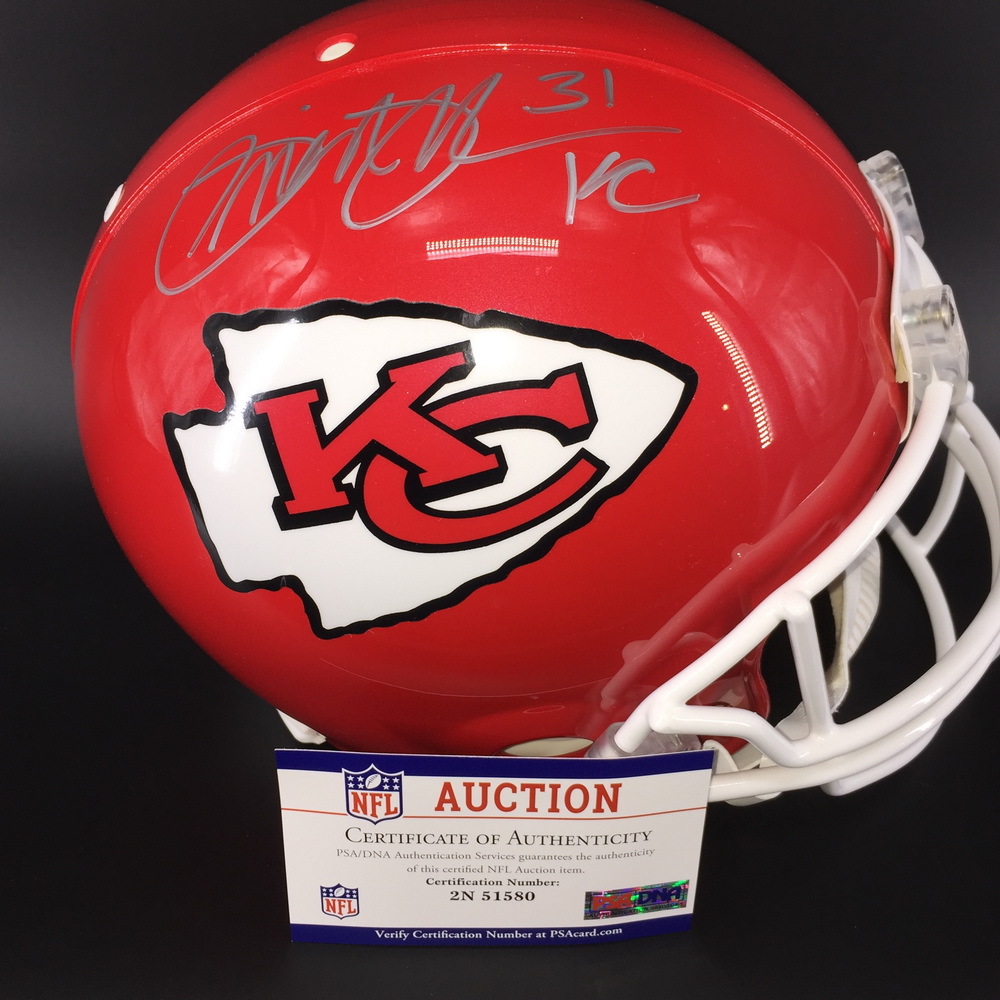PCC - Chiefs Priest Holmes Signed Proline Helmet | The official auction ...