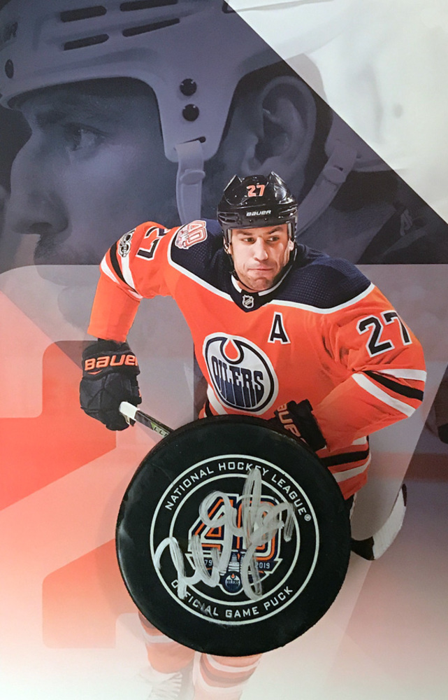 Milan Lucic #27 - Autographed Edmonton Oilers Goal Puck From January 19 ...