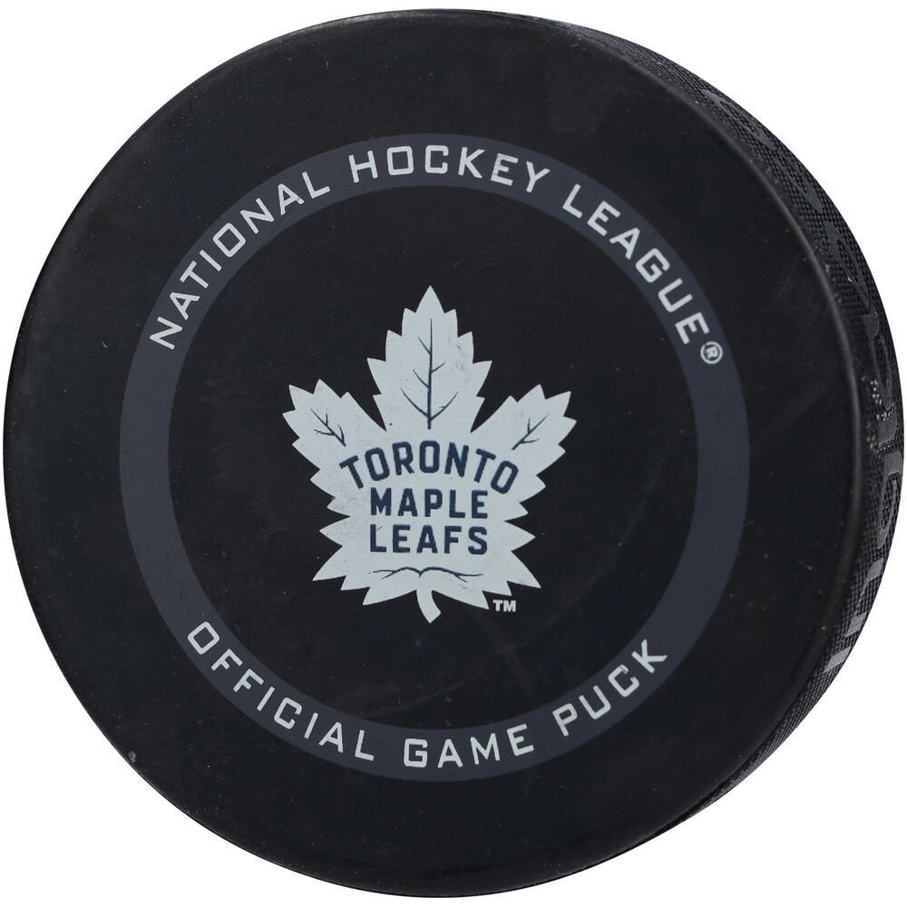Toronto Maple Leafs vs. Montreal Canadiens Game-Used Puck from Game 2 ...