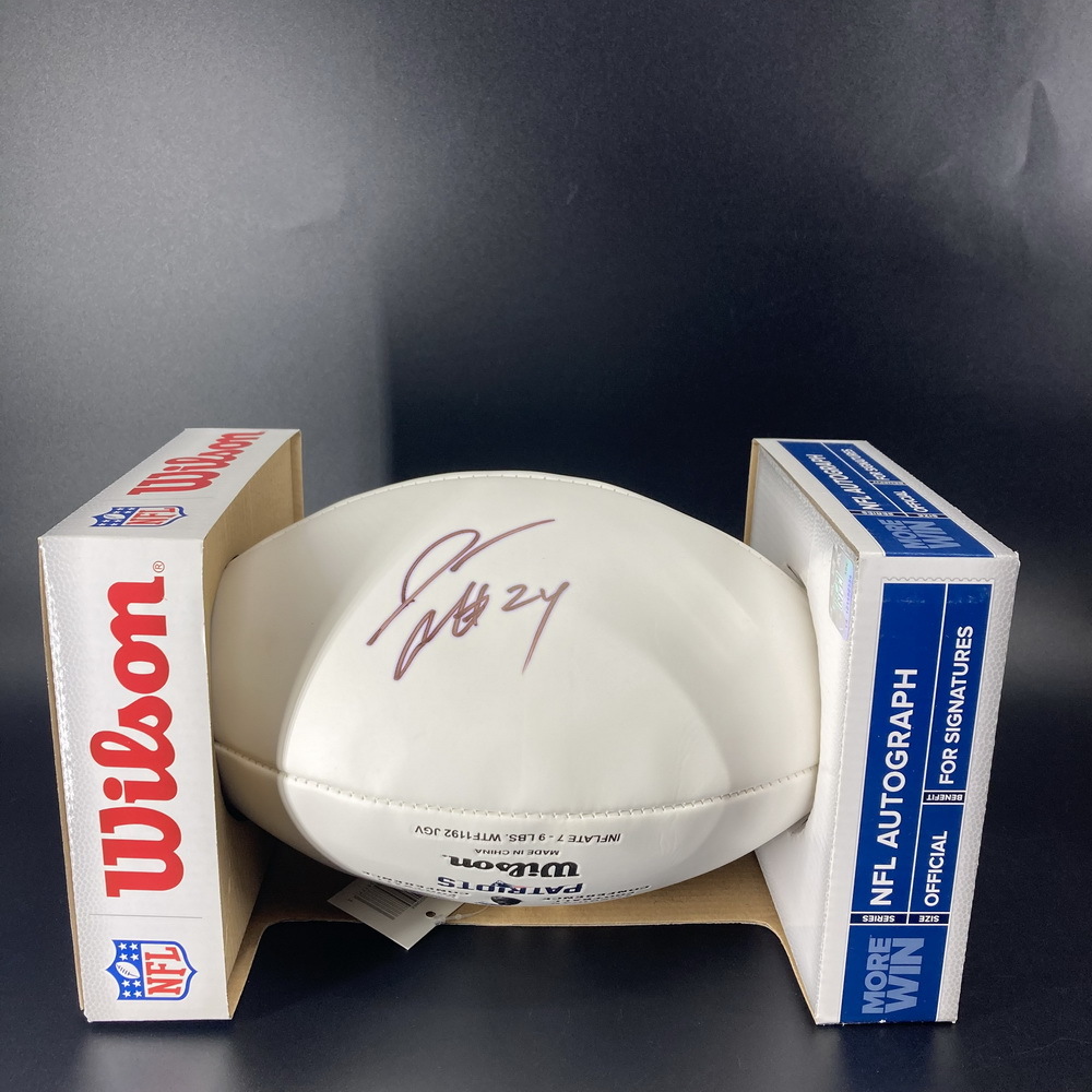 Patriots - Darrelle Revis Signed Panel Ball with Patriots Team and ...