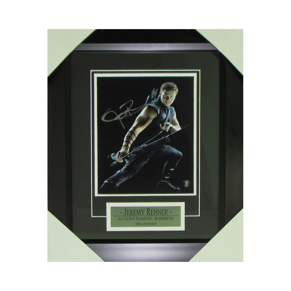 Jeremy Renner Autographed Framed 8X10 Photo as Hawkeye - NHL Auctions