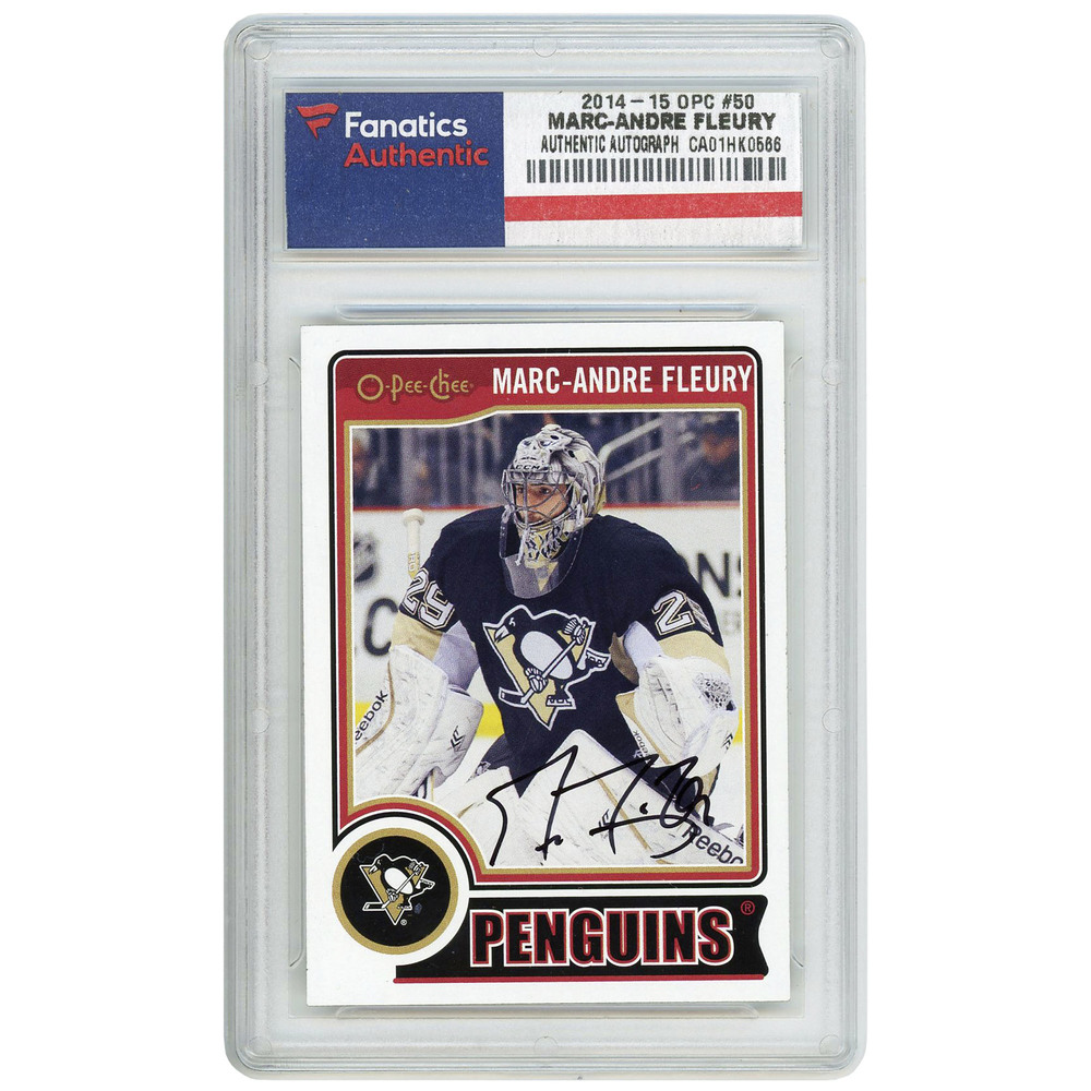 Marc-Andre Fleury Pittsburgh Penguins Autographed 2014-15 O Pee Chee ...