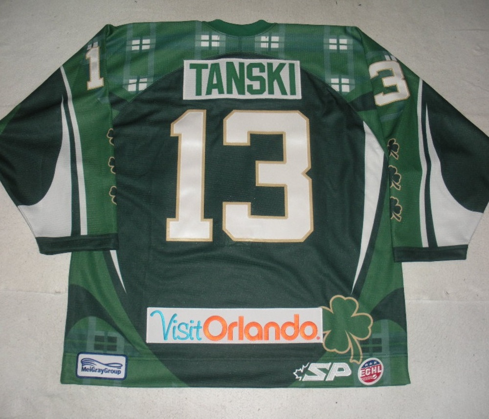 Scott Tanski - Orlando Solar Bears - St. Patrick's Day Game-Issued ...