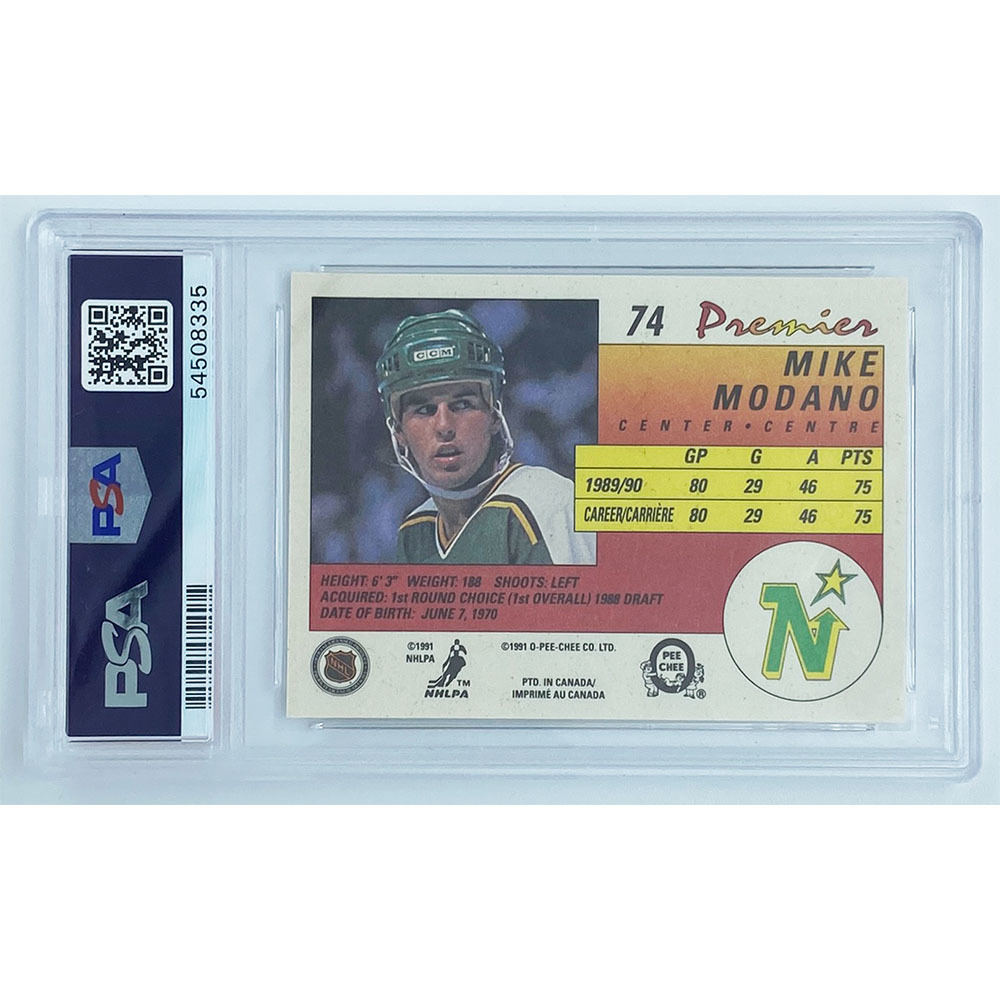 Mike Modano 1990-91 O-Pee-Chee Rookie Card - PSA 10 - NHL Auctions