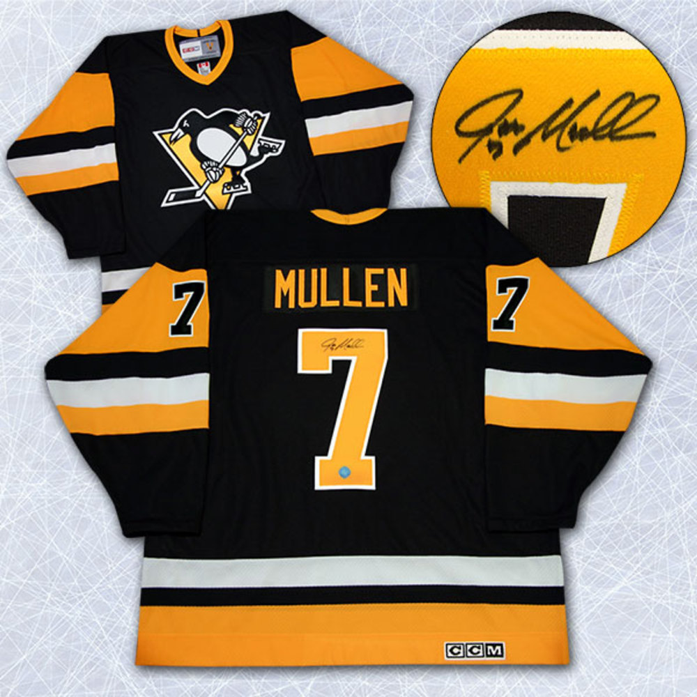 Joe Mullen Pittsburgh Penguins Autographed Retro CCM Hockey Jersey ...