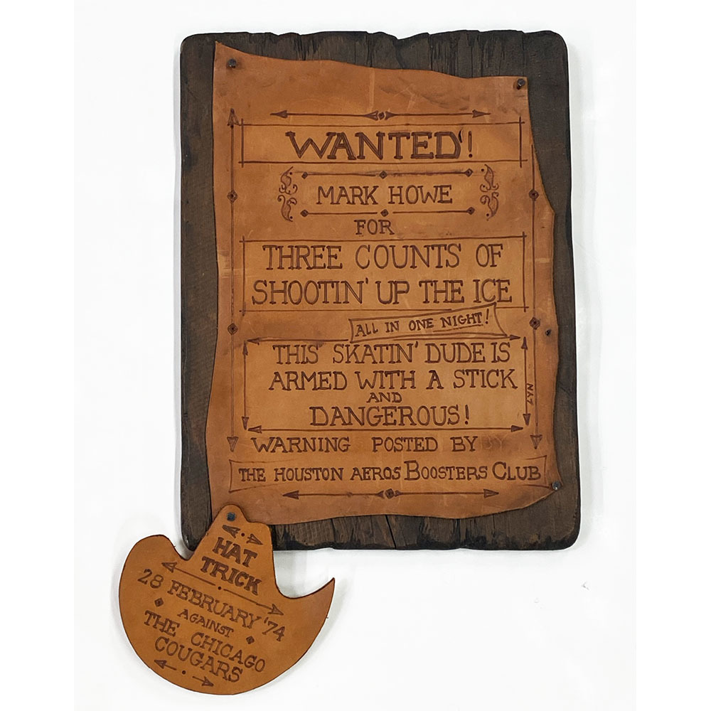 Mark Howe Houston Aeros Booster Club Plaque - NHL Auctions